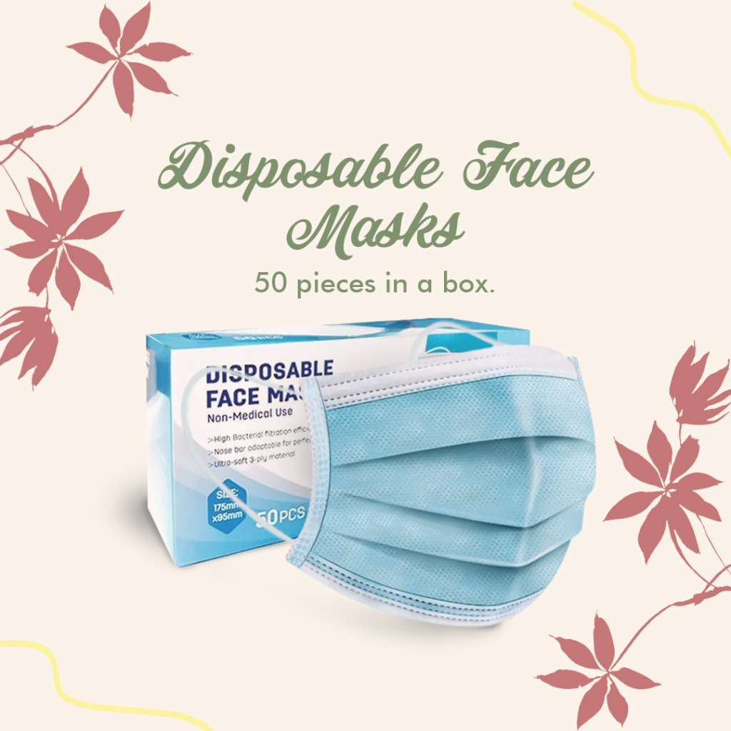Disposable face mask 50 pcs in a box - Curate